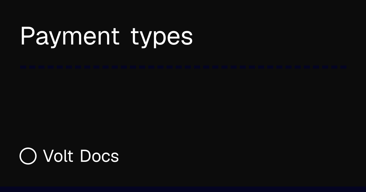 Payment types