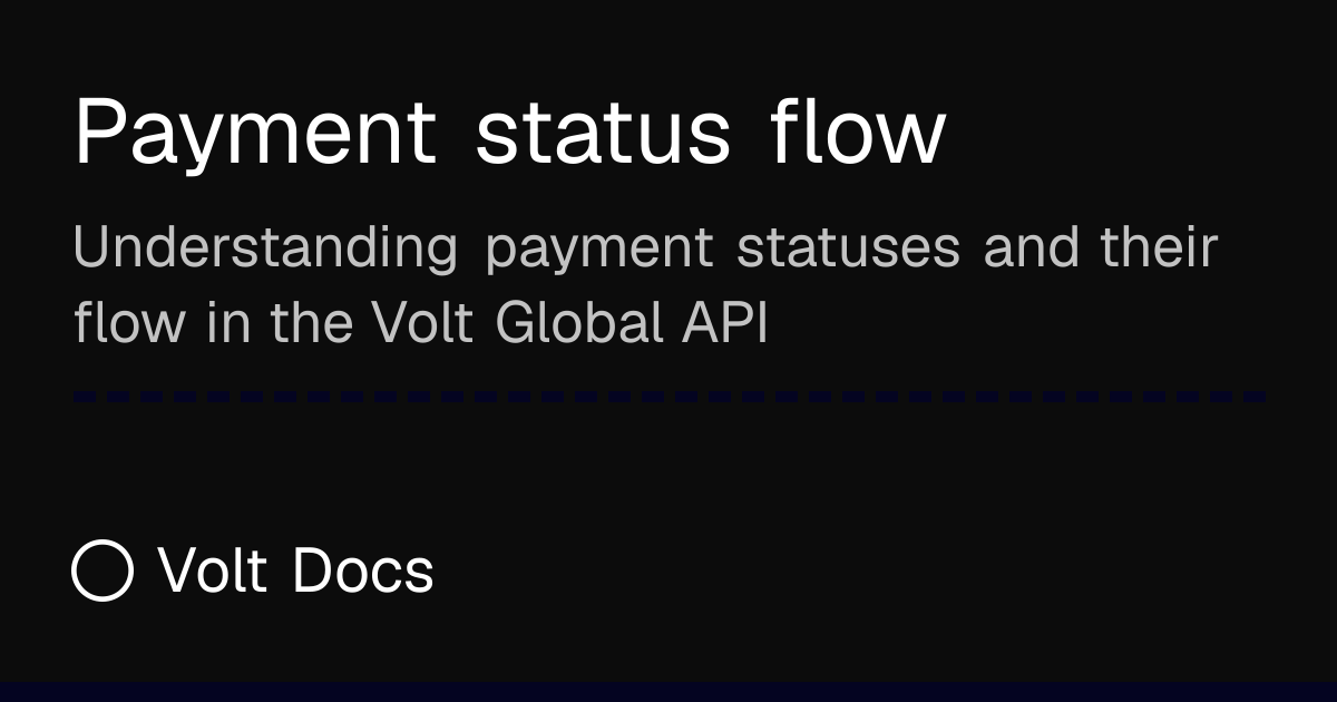 Payment status flow