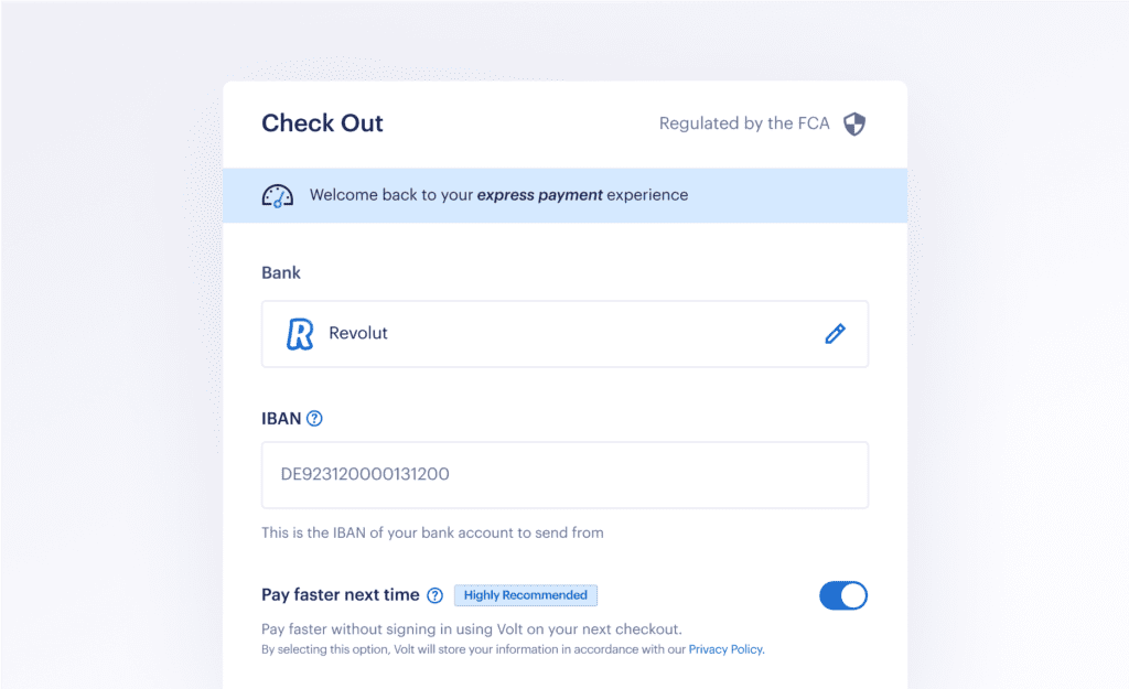 Pay Faster Next Time – Volt Docs