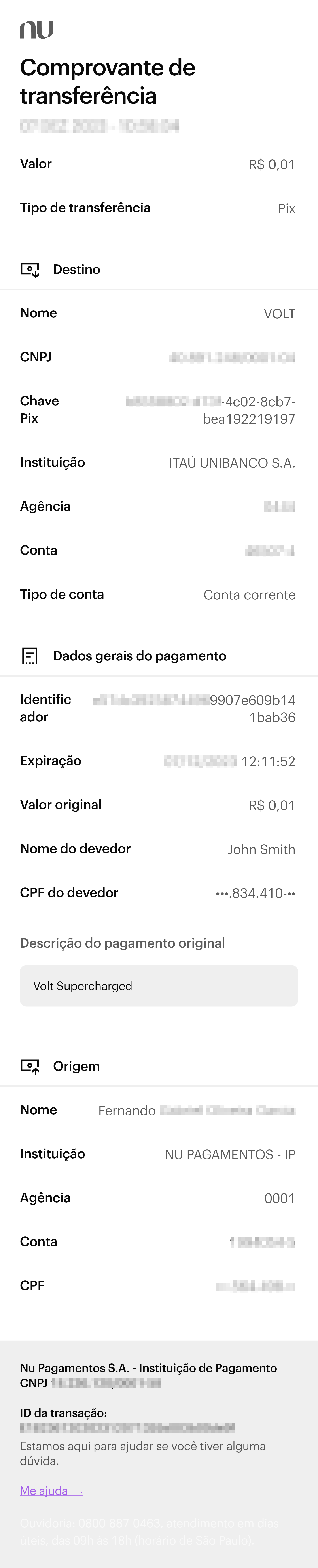Payment and bank references – Volt Docs